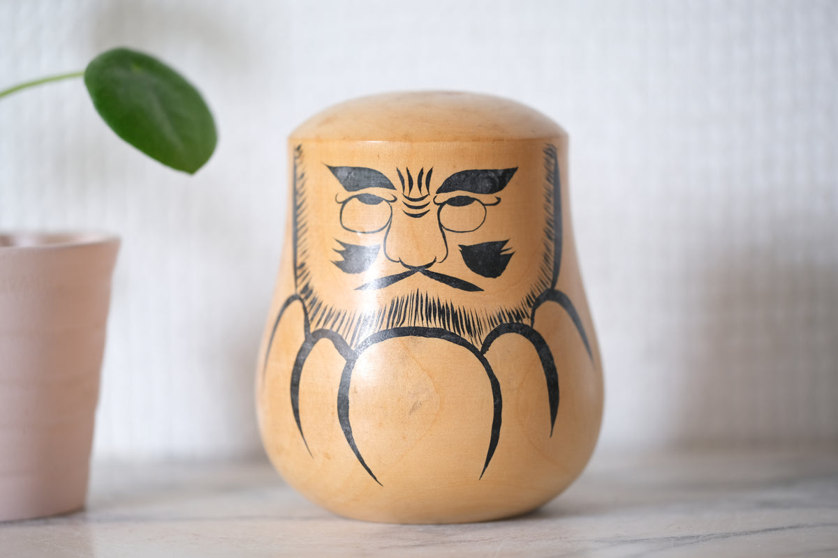 Vintage Daruma | Monochrome | 9 cm – Fakapapa